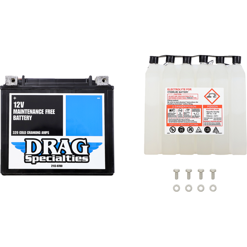 DRAG SPECIALTIES BATTERIES CTX20H-BS FT | MIC Parts